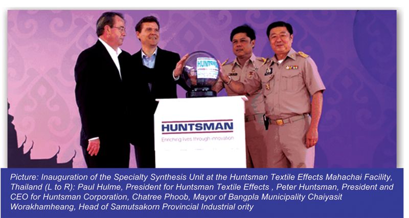 Huntsman inaugurates reactive dye manufacturing in thailand to boost ...