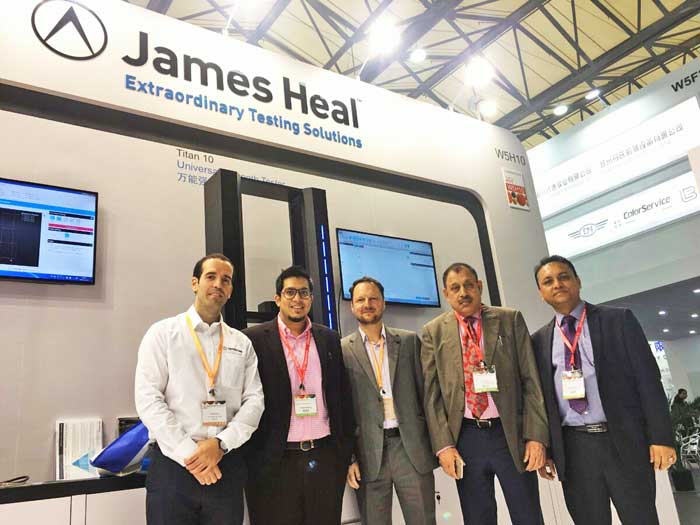 James Heal launch 10kN Universal Strength Tester at ShanghaiTex exhibition
