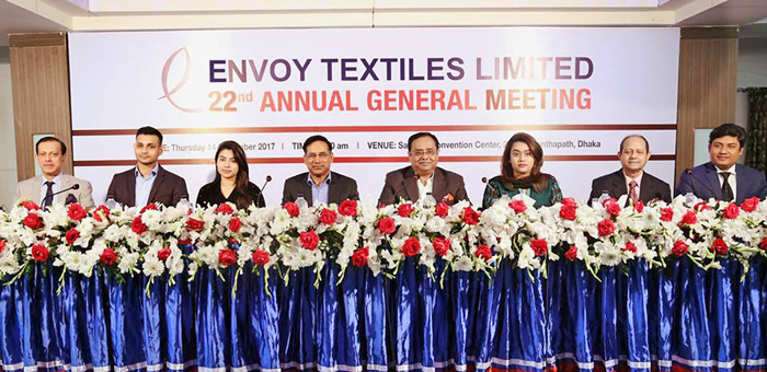 Envoy Textile Ltd. declares dividends to the shareholders