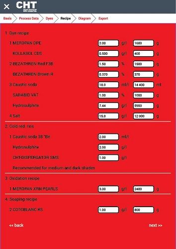 Digital solutions for textile finishing with the CHT Textile Dyes App