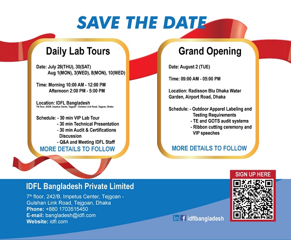 IDFL opens lab & testing institute in Dhaka