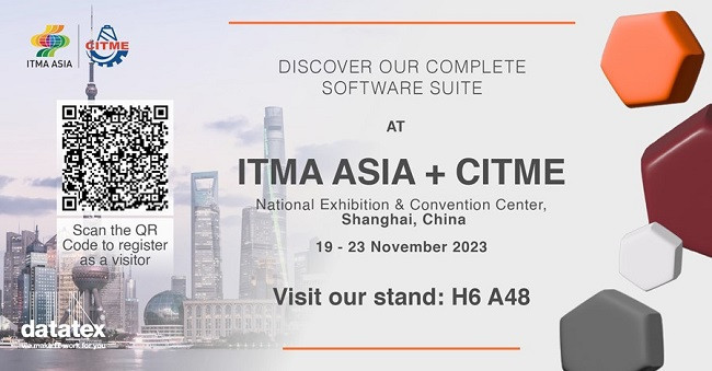 Datatex exhibiting its IT solutions at ITMA Asia + CITME 2023