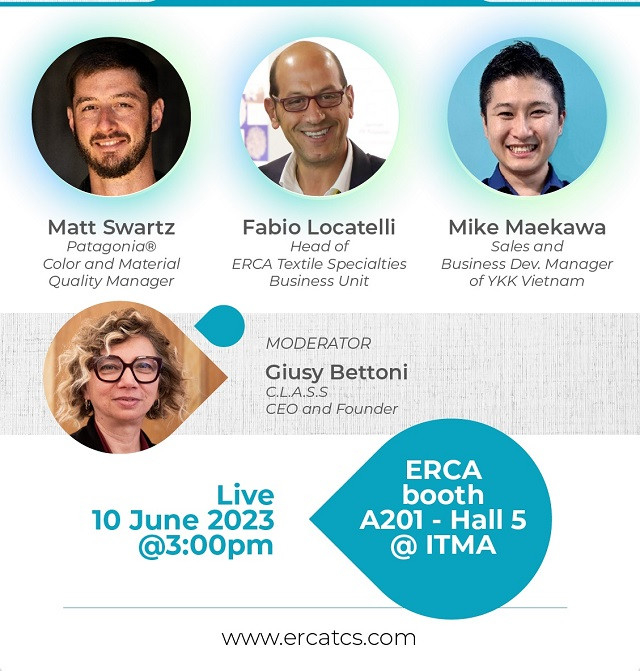ERCA, Patagonia® and YKK talk at ITMA 2023 to highlight circularity