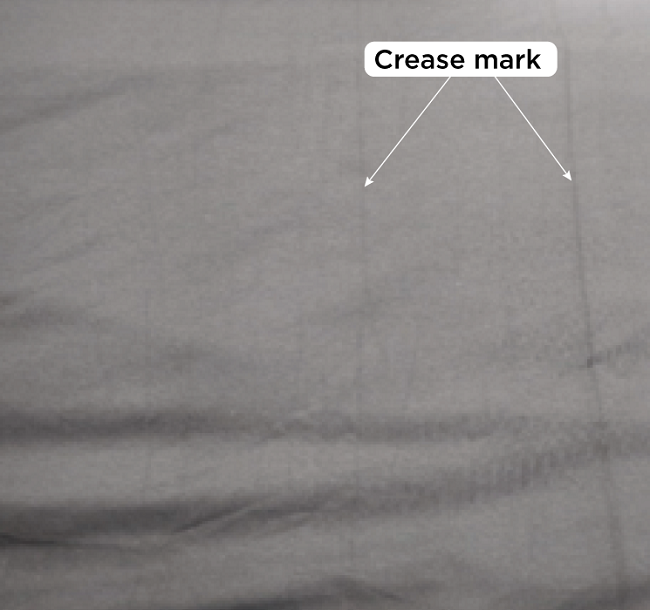 Minimizing 'Crease Mark' from moderate to heavy GSM fabric with an ...